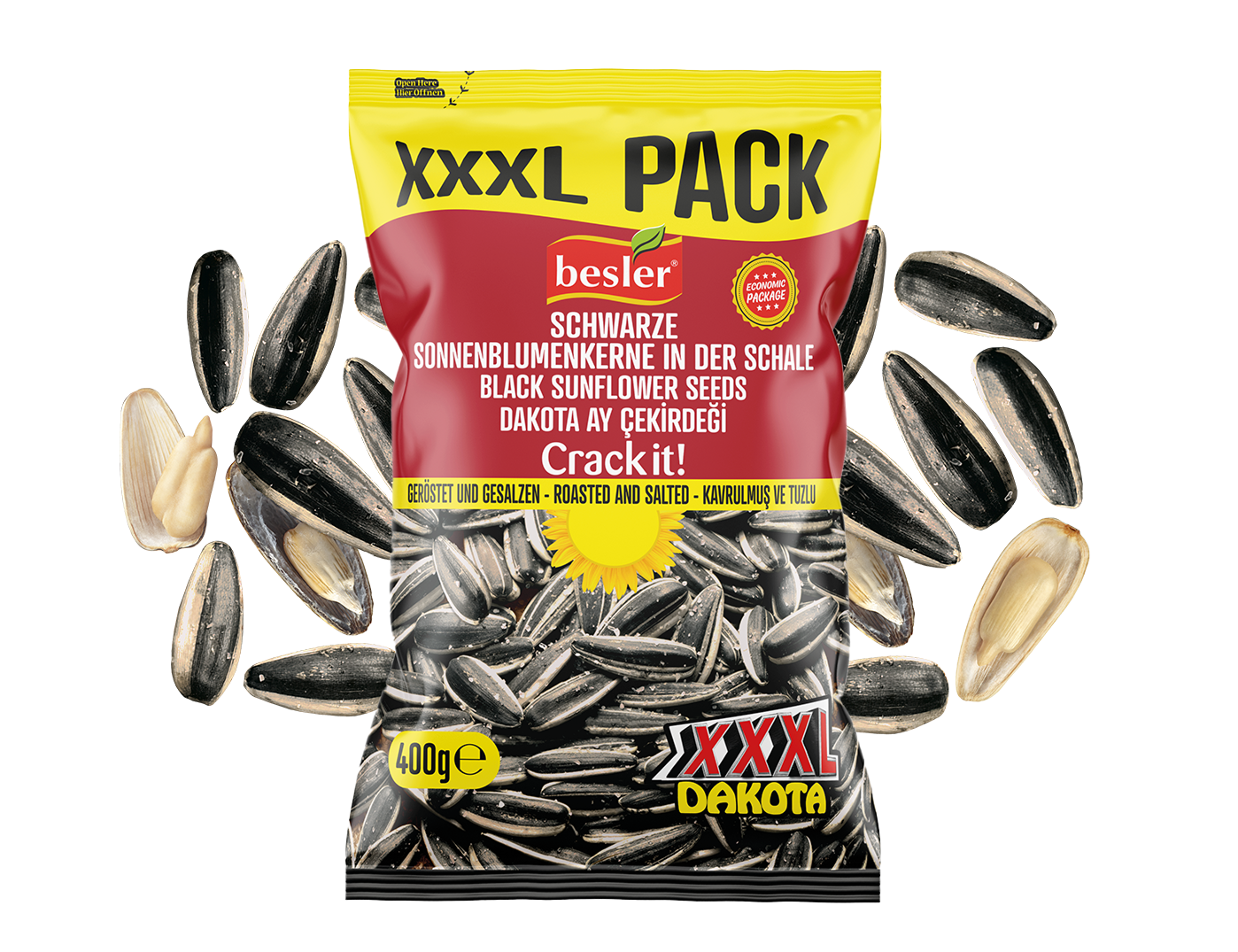 Besler Premium Black Sunflower Seeds XXL Dakota – Roasted & Salted ...